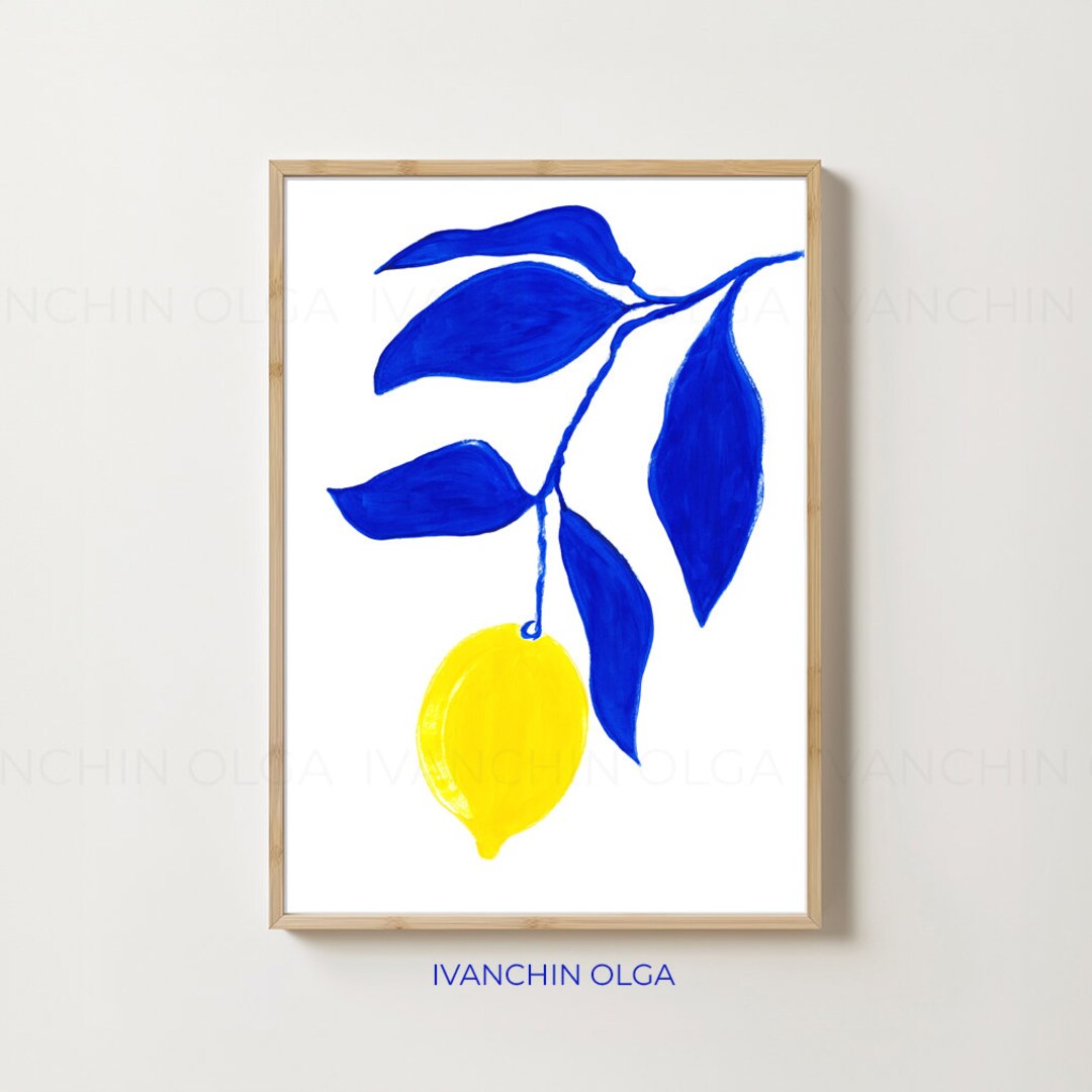 Lemons Branch Printable Poster | Botanical Digital Print | Lemon ...