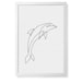 Dolphin Print, Single Line Drawing, Abstract Dolphin Poster, Nautical ...