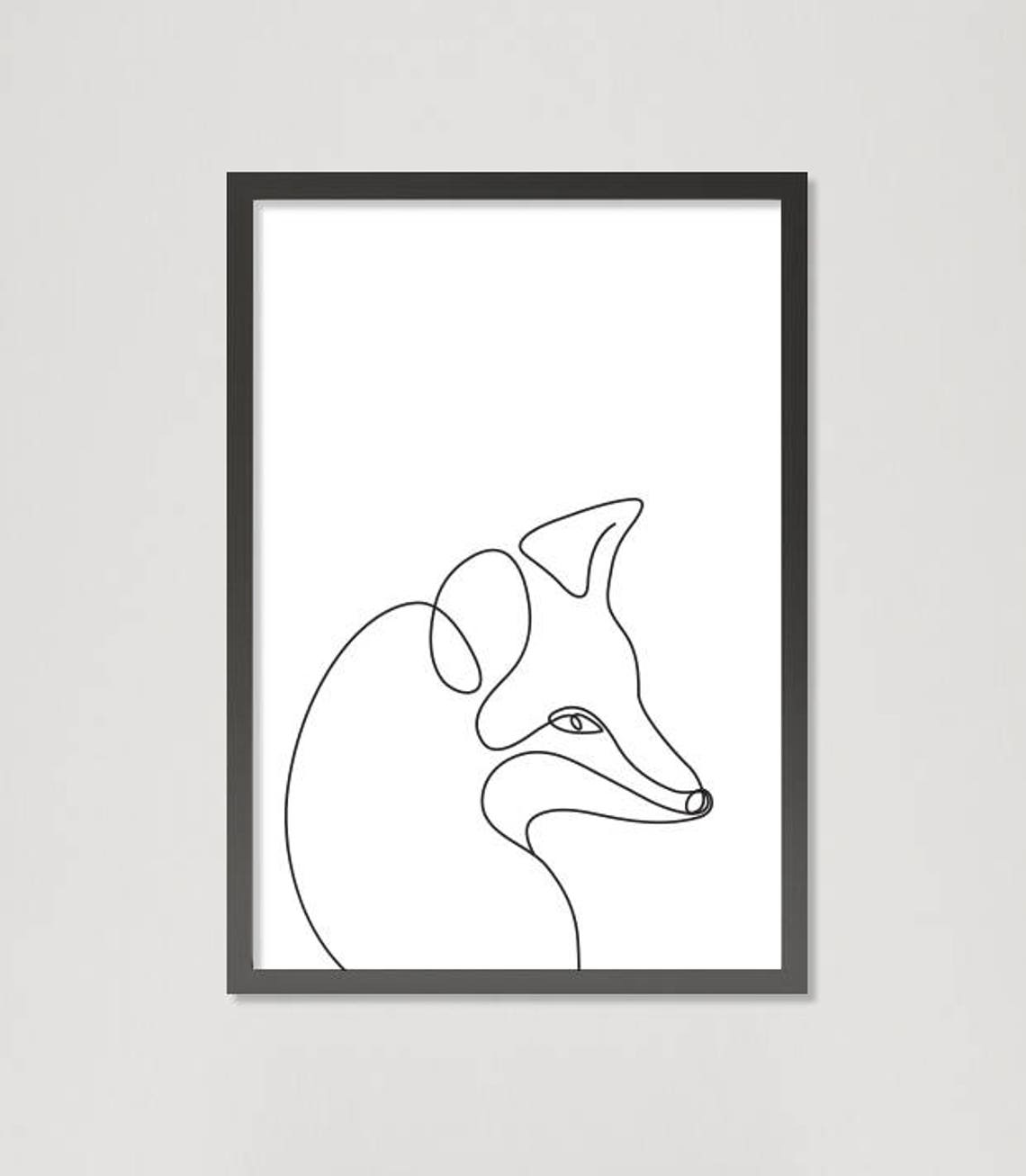 Fox Print Animal Wall Art Fox Poster Nursery Decor - Etsy