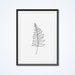 Fern Leaf Wall Art Decor. Line Art Print, Abstract Botanic Art, Single ...