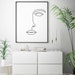 Abstract Face, Single Line Drawing, Prntable Wall Art, Minimalist Line Art, Modern Wall Decor ...
