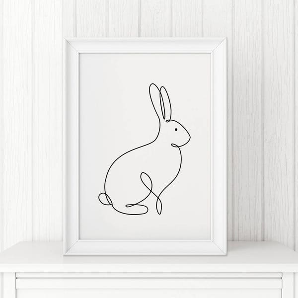 Abstract Bunny - Etsy
