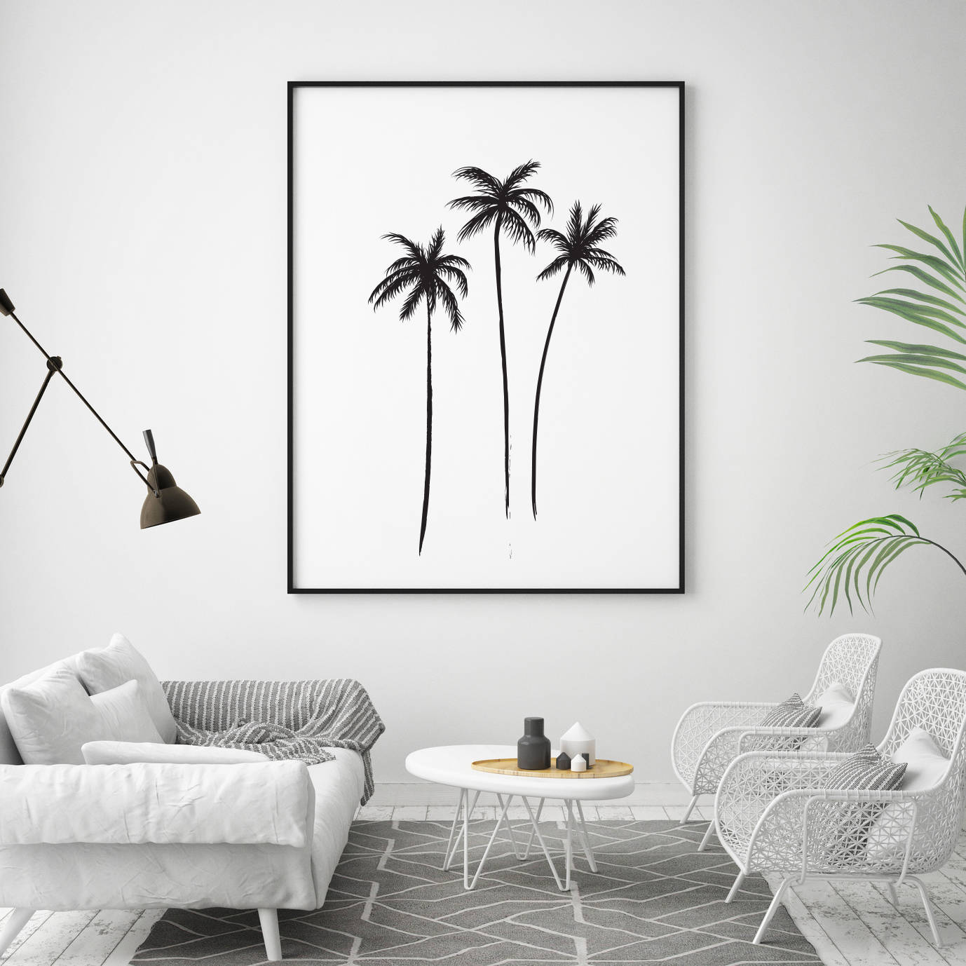 Palm Tree Print Abstract Printable Palm Print Minimal Modern - Etsy
