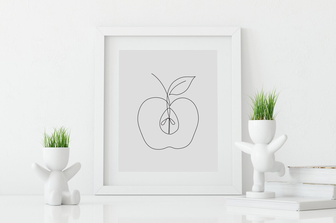 Apple Fruit Print Apple Abstract Art Apple Wall Decor - Etsy
