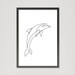 Dolphin Print, Single Line Drawing, Abstract Dolphin Poster, Nautical ...