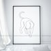 Dog Art Minimalist Line Art Dog Lover Gift Sketch Art One - Etsy