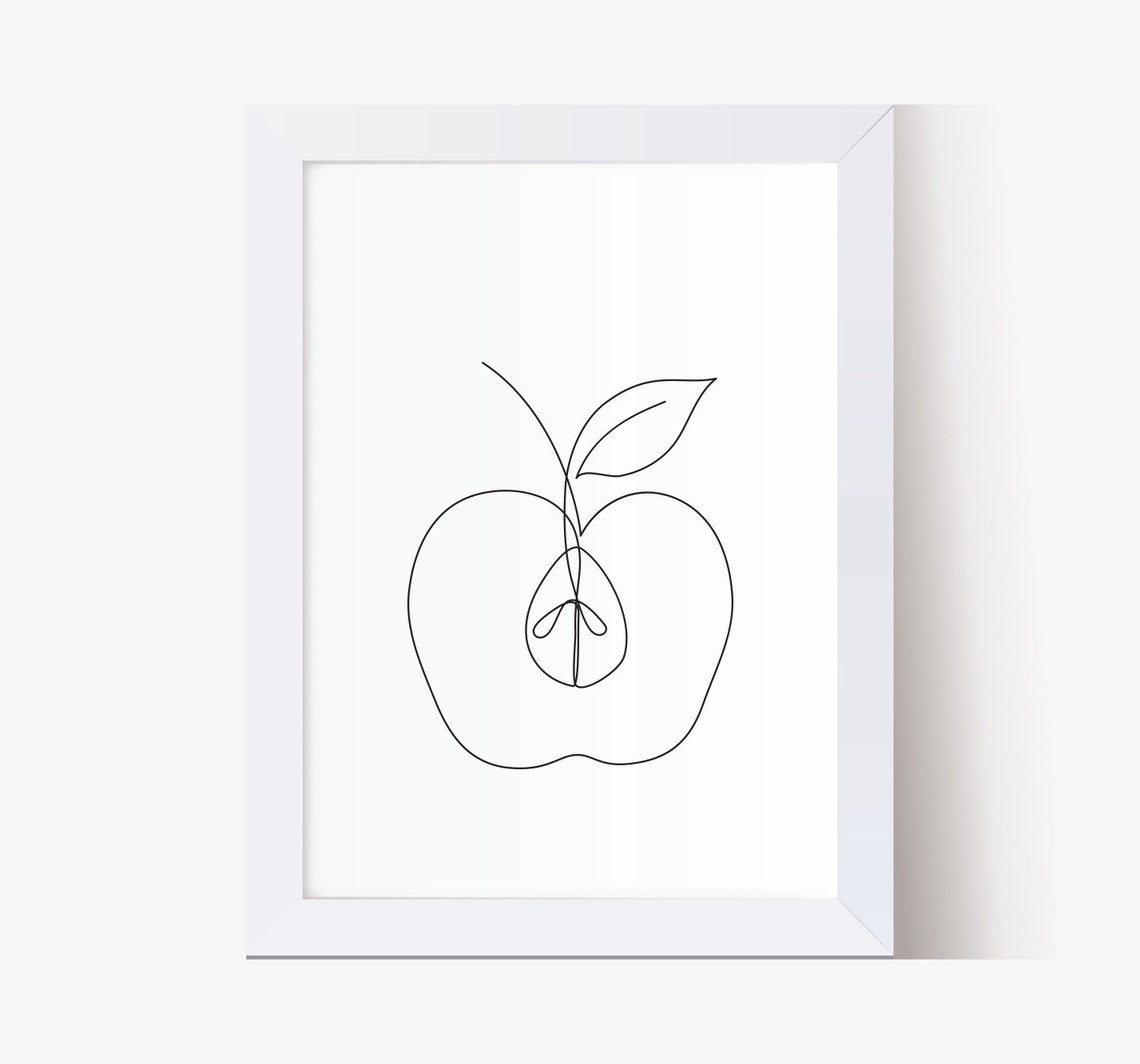 Apple Fruit Print Apple Abstract Art Apple Wall Decor - Etsy