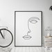 Abstract Face, Single Line Drawing, Prntable Wall Art, Minimalist Line ...