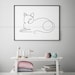 One Line Drawing Cat Print. Printable Wall Art. Minimalist Cat - Etsy
