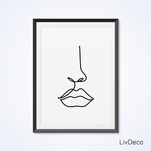Abstract One Line Face Printable Art Minimalist and Simple - Etsy Israel