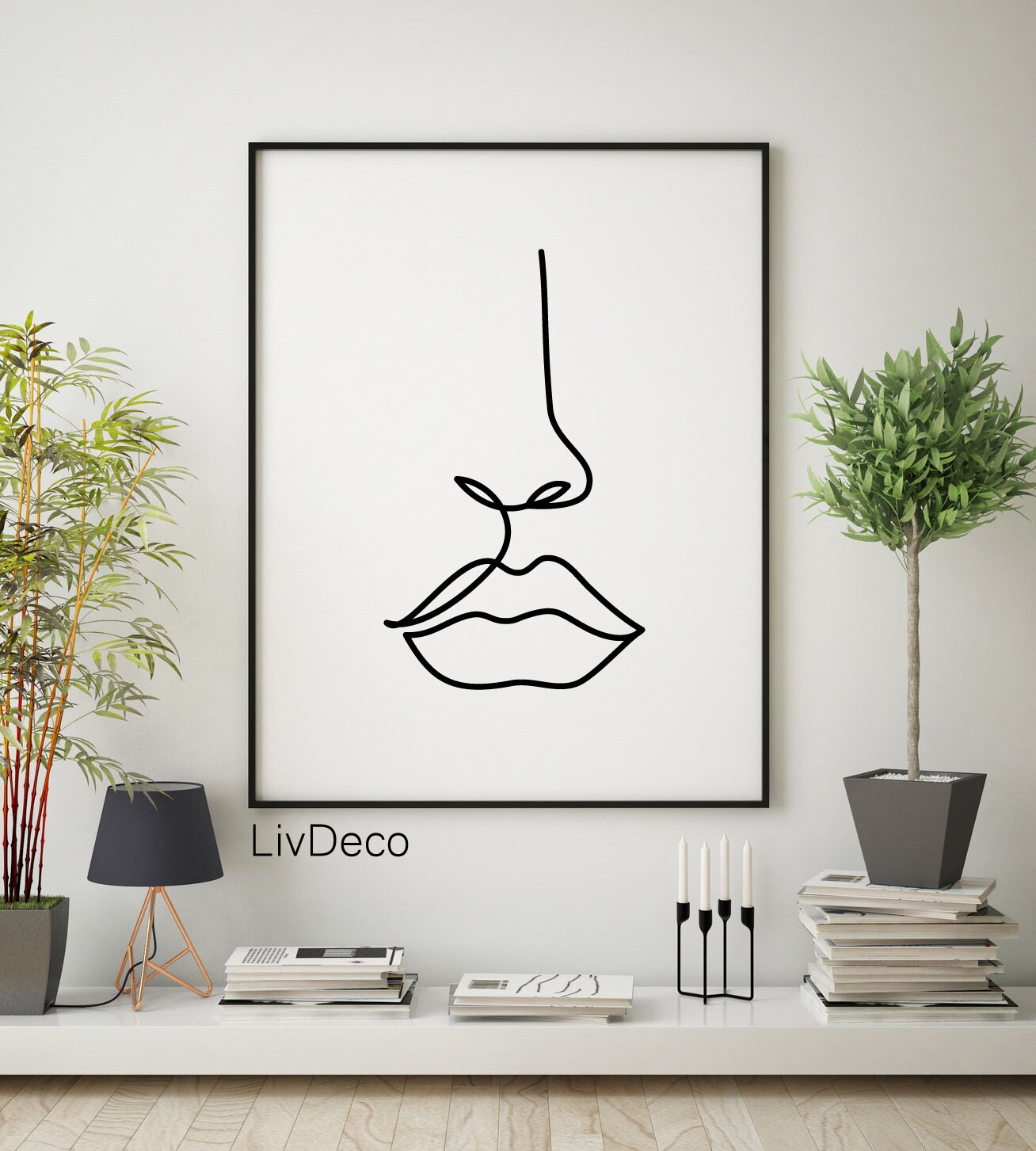 Abstract One Line Face Printable Art Minimalist and Simple | Etsy