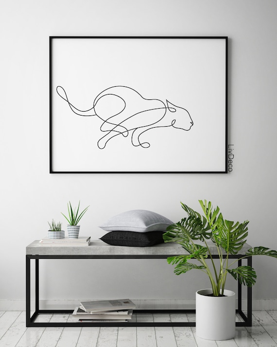 Panther Line Drawing