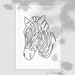 Zebra One Line Drawing Art. Printable Wall Decor, Minimalist Art ...