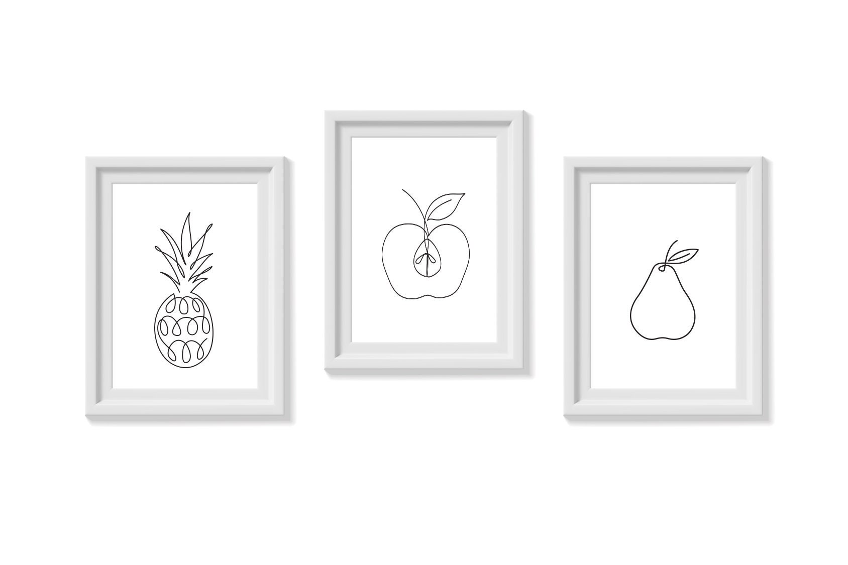 Abstract Pear Fruit Line Art Pear Wall Art Minimalist | Etsy