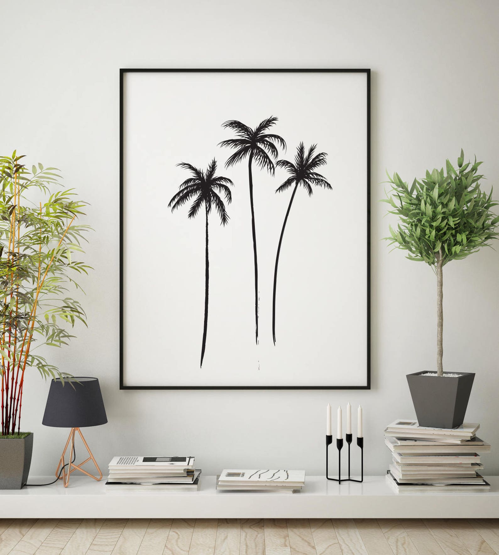 Palm Tree Print Abstract Printable Palm Print Minimal Modern - Etsy