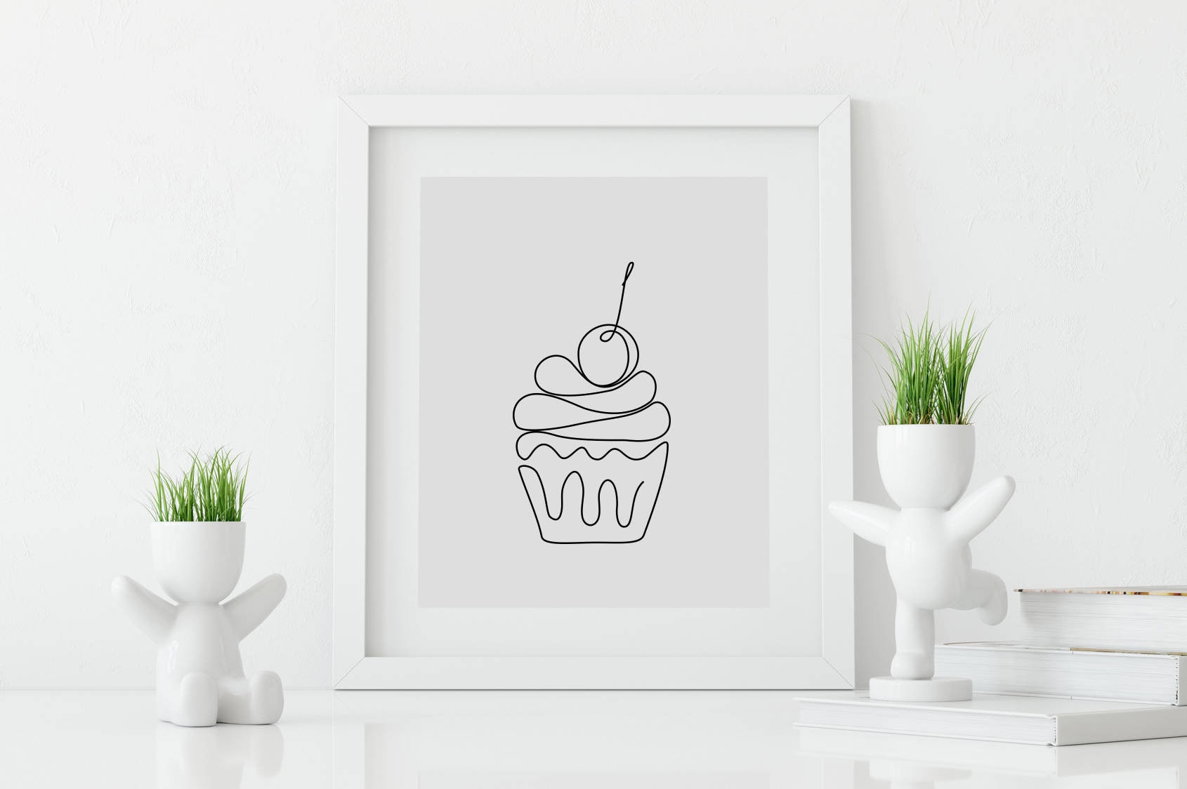 Abstract Cake One Line Drawing Minimalist Wall Art Decor | Etsy