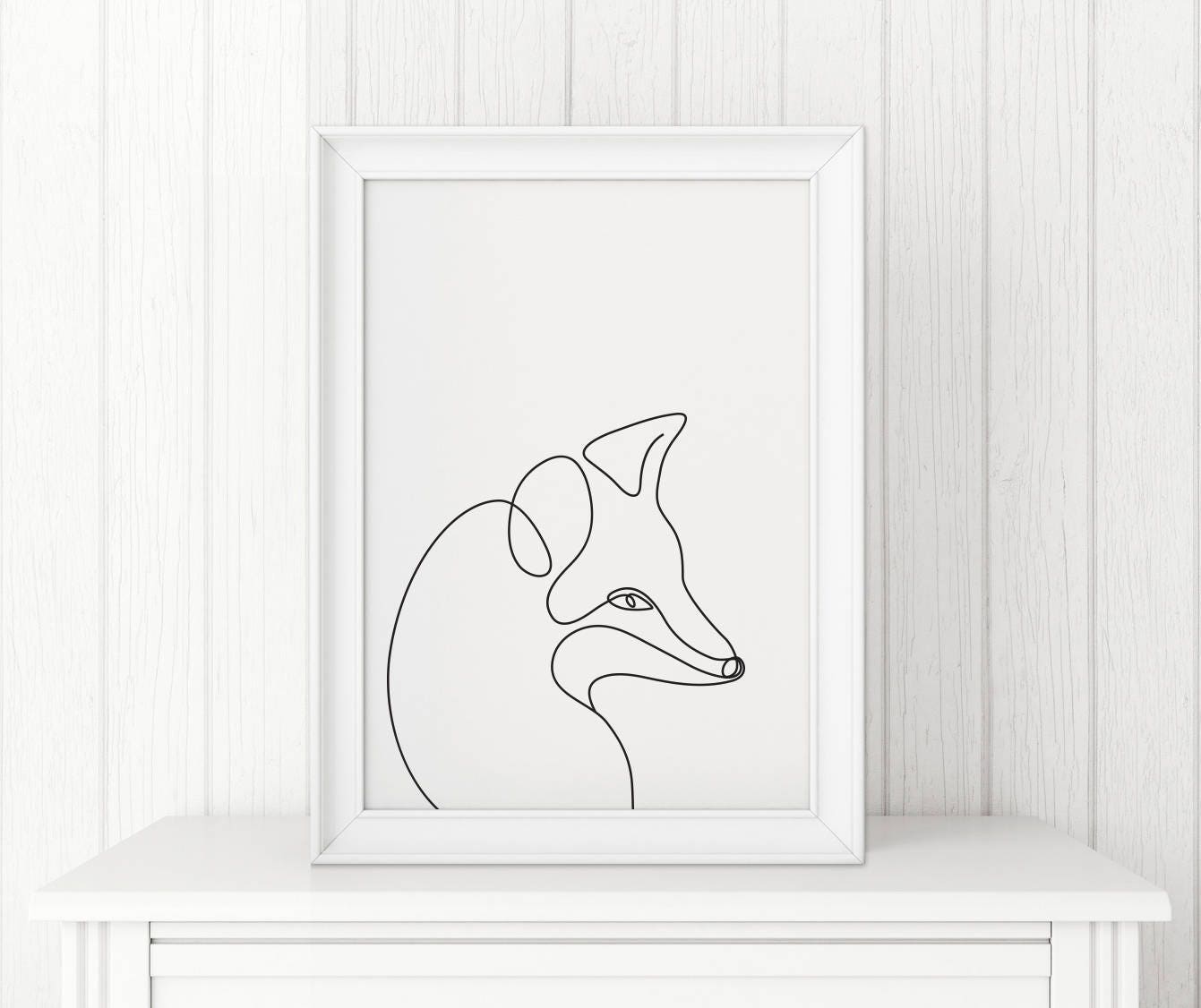 Fox Print Animal Wall Art Fox Poster Nursery Decor | Etsy