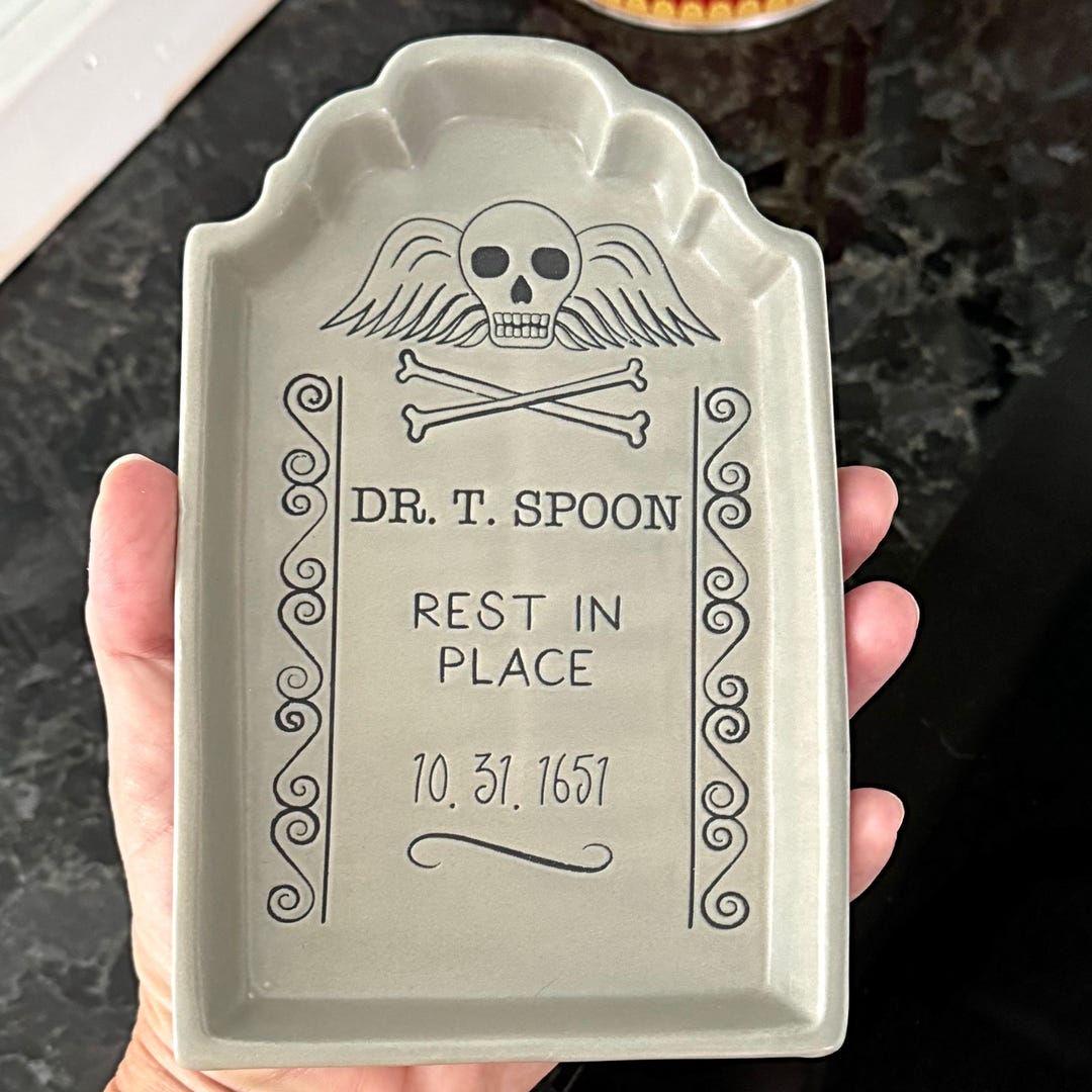 Gothic Spoon Rest Goth Headstone Spoon Rest Gothis Trinket Holder ...