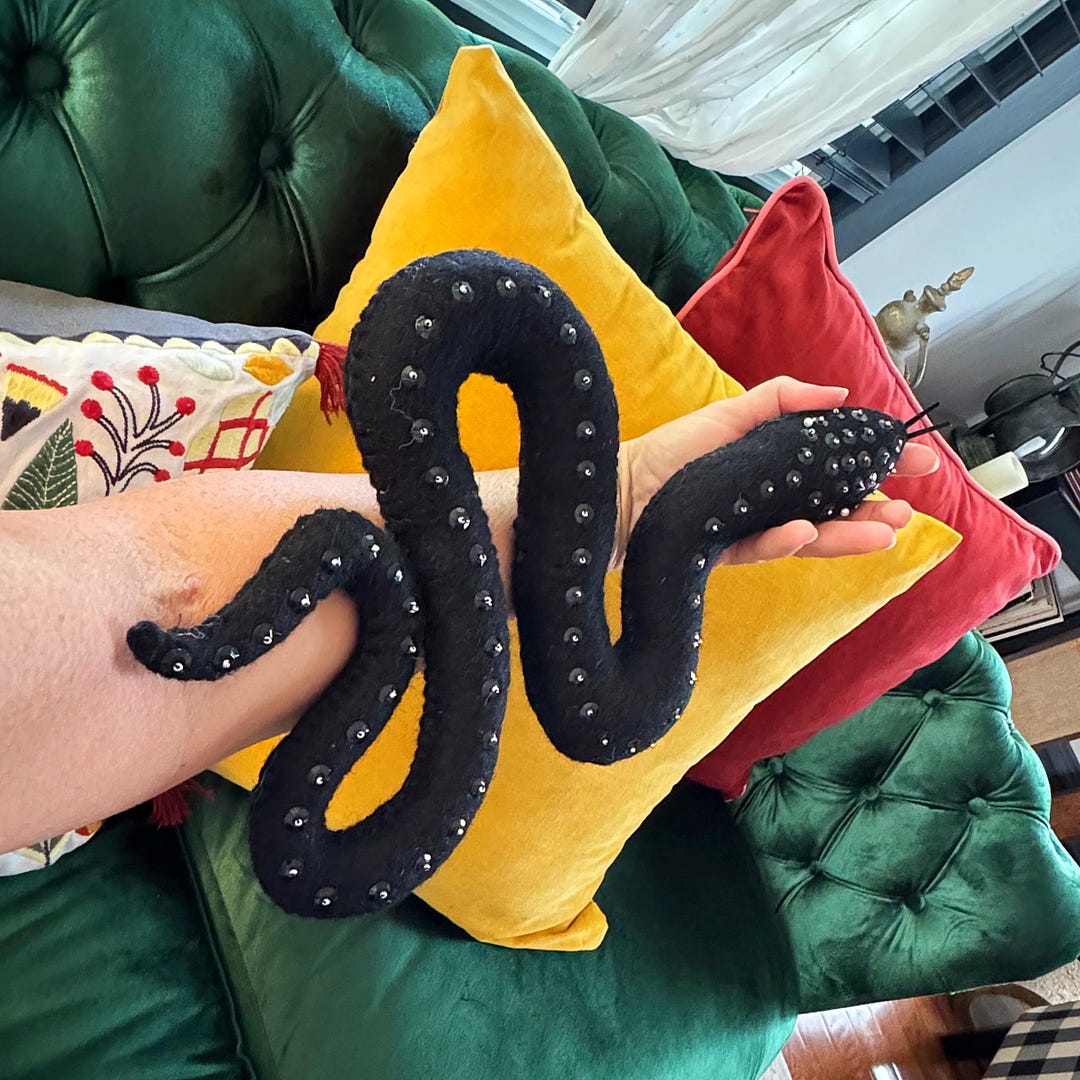Stuffed Decorative Snake Weighted Snake Plush Toy Gothic Home Decor ...