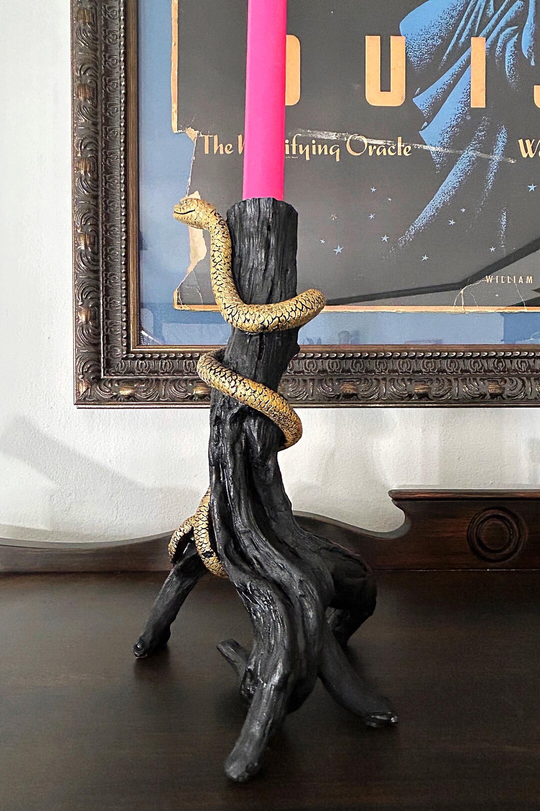 Gothic Snake Taper Candle Holder, Snake Candle Holder, Taper Candle ...