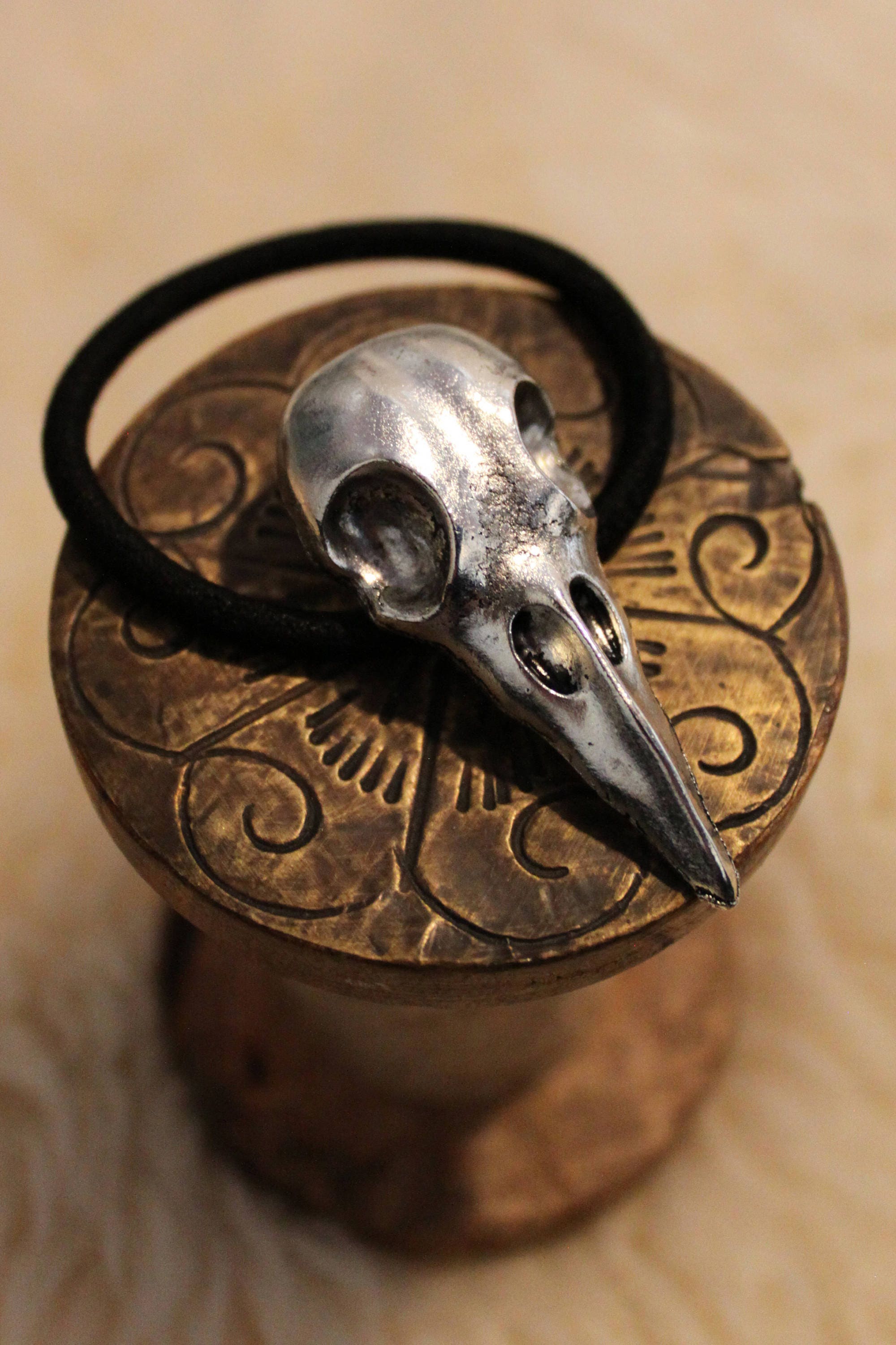 Raven Skull Hair Ties/crow Skull/viking Hair Tie/ Halloween - Etsy