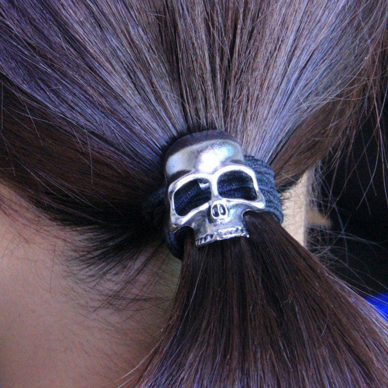 Skull Hair Tie/viking Hair Tie/hair Ties for Men/hair Ties for - Etsy