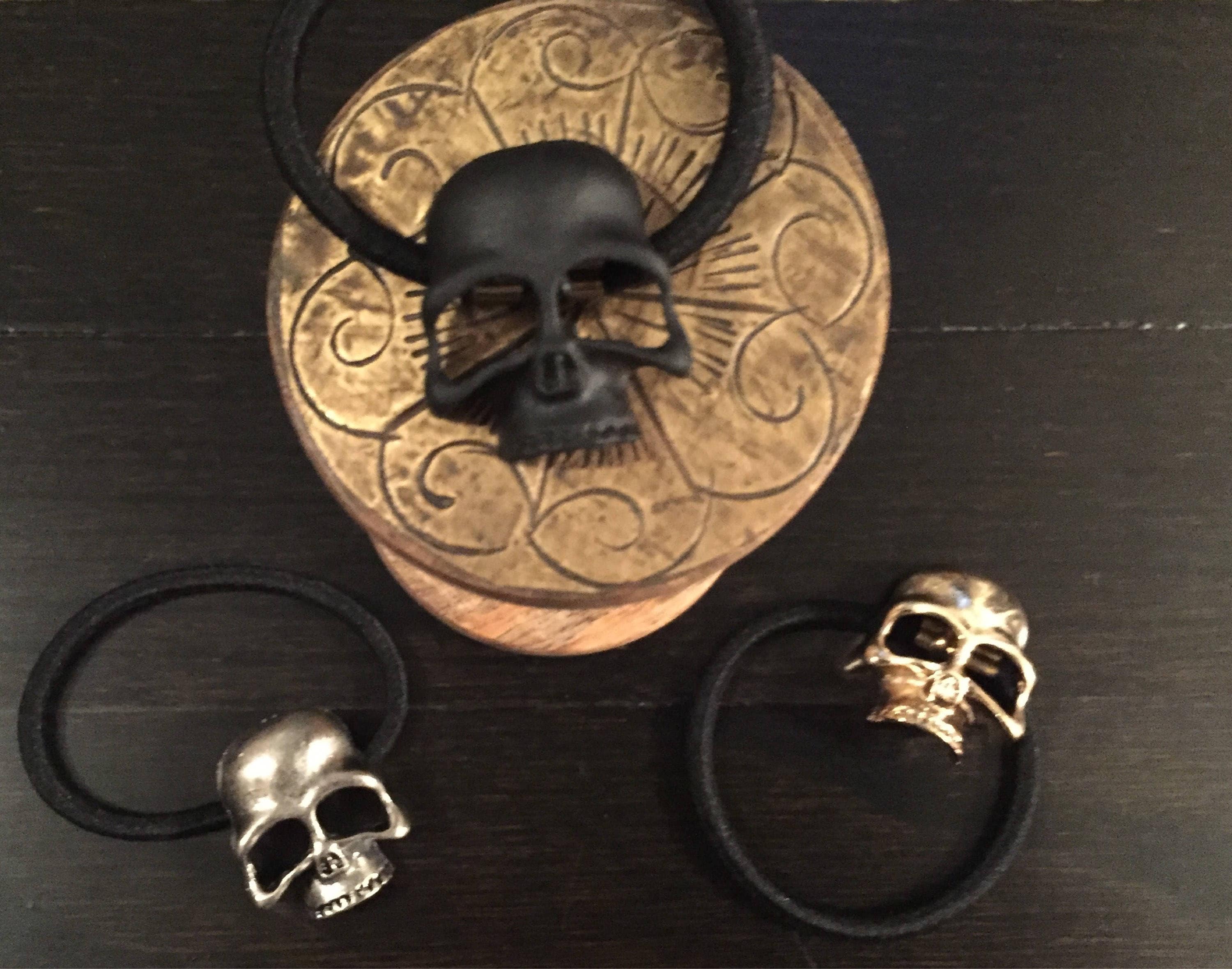 Skull Hair Tie/viking Hair Tie/hair Ties for Men/hair Ties for - Etsy