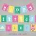 ICE CREAM Bunting Instant Download Party Printables Editable Ice-cream ...