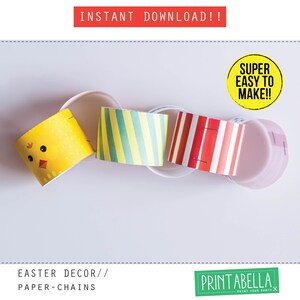 EASTER DECOR Printable Paper Chains Easter Activity for Kids EASTER ...
