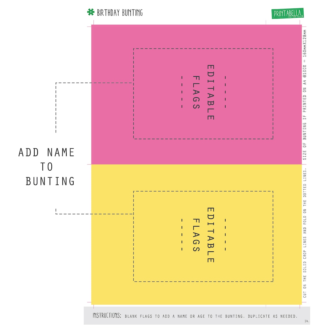 ICE CREAM Bunting Instant Download Party Printables Editable Ice-cream ...