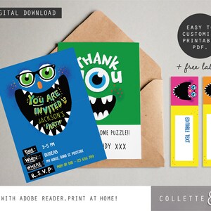 MONSTER Party Printables Monster Theme Birthday Bundle - Etsy