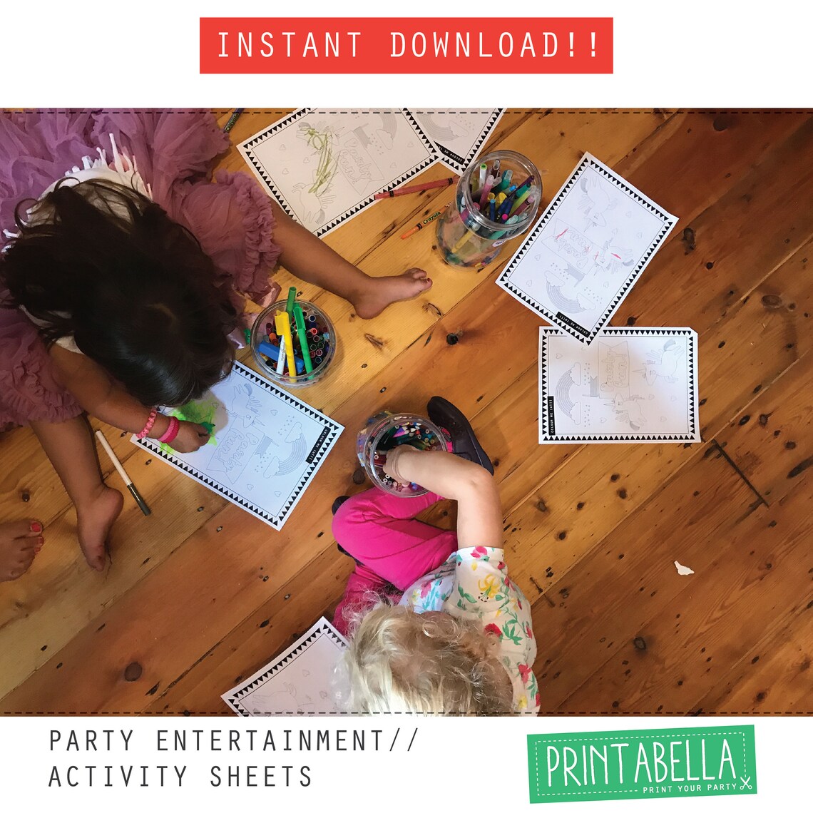 Rainbow Unicorn Activity Sheets for Kids Party Entertainment - Etsy