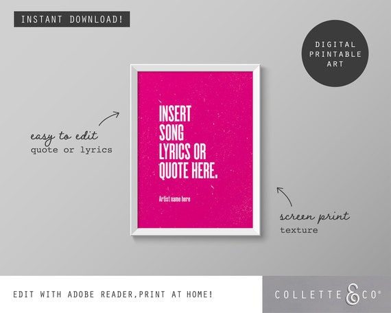 Editable motivational wall art - Editable quote poster, Editable quote ...