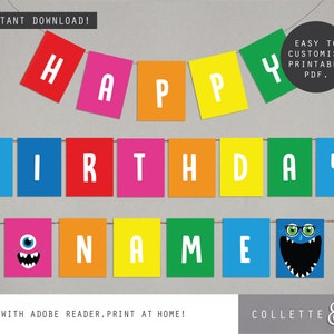MONSTER Party Printables Monster Theme Birthday Bundle - Etsy