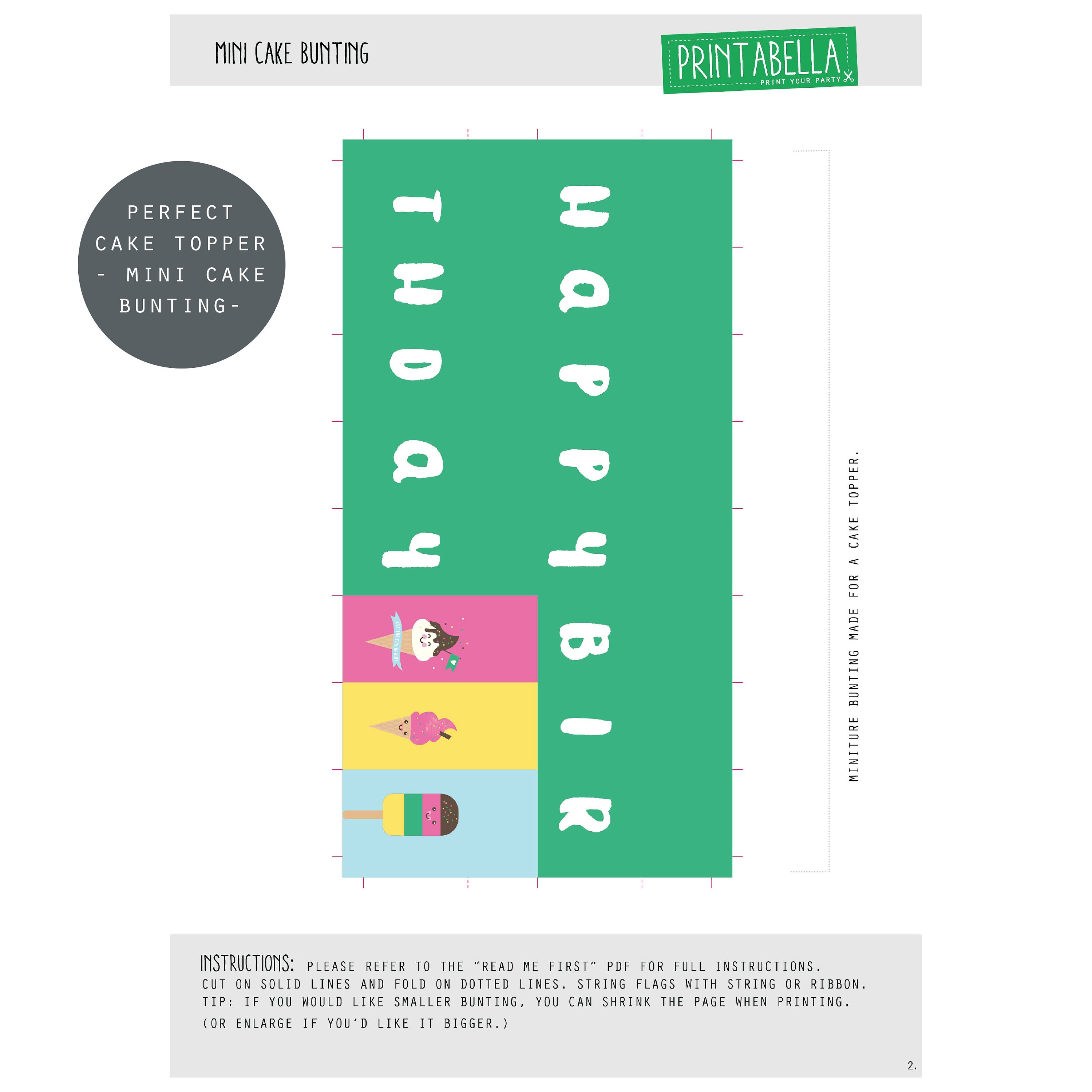 ICE CREAM Printables Party Food Flags Ice-cream Party Straw Flags With ...