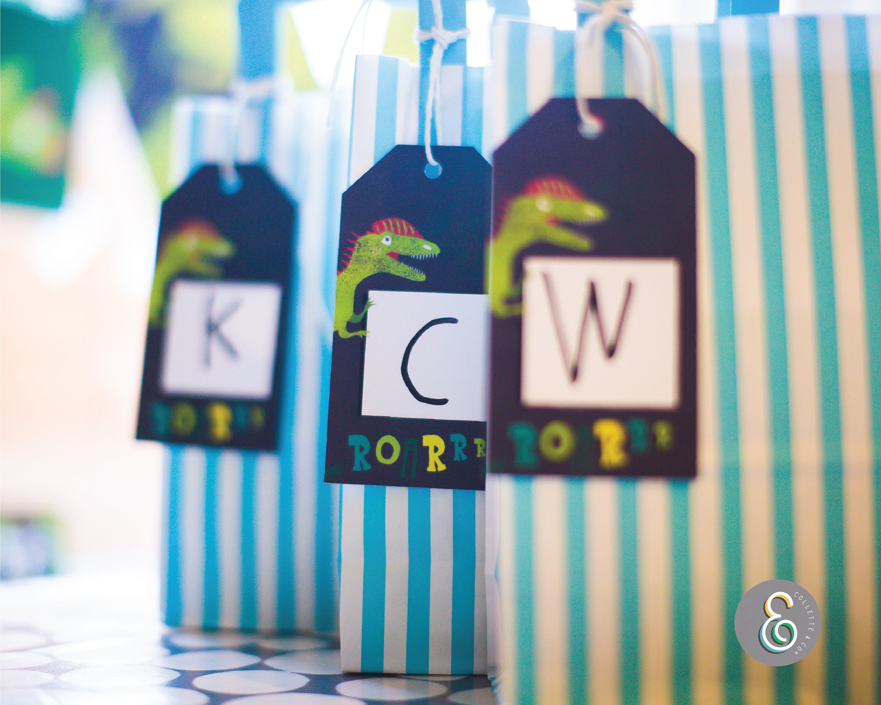 Printable Dinosaur Gift Wrap PRINTABLE and Editable Gift Tags and ...