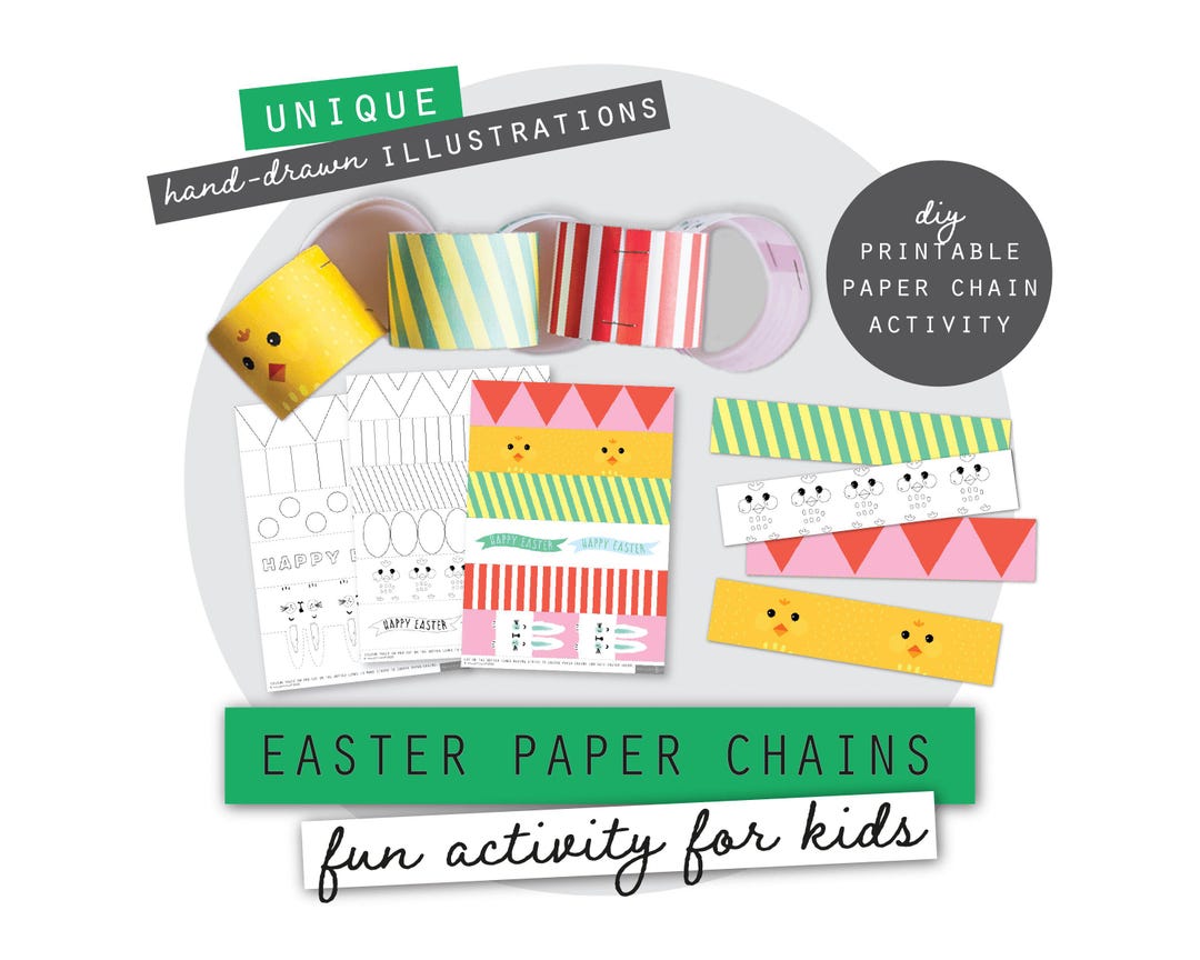 Easter Printable Paper Chains Activity | Spring Craft Decorations ...