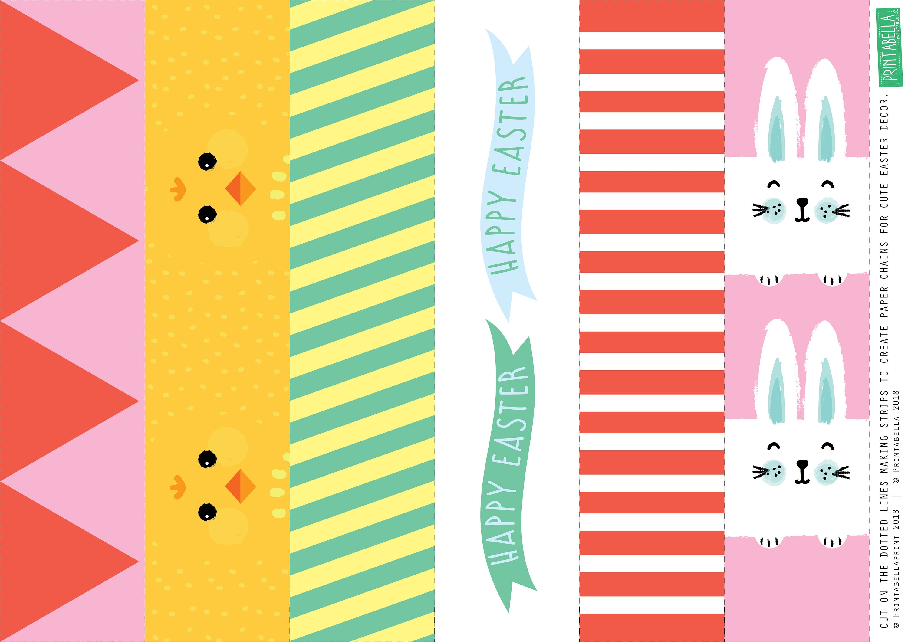 EASTER DECOR Printable Paper Chains Easter Activity for Kids EASTER ...