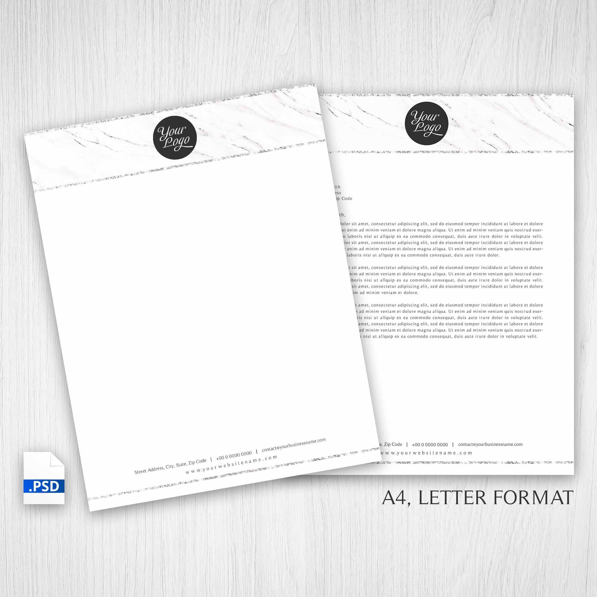 Letterhead Template Business Letterhead Personalized | Etsy