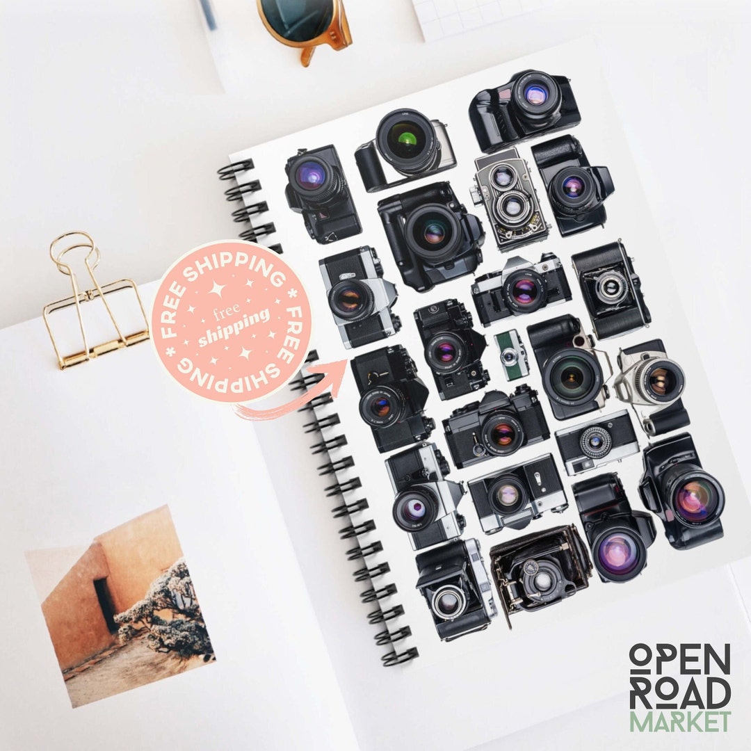 VINTAGE CAMERA Photography Spiral Notebook | Gift Idea for Professional ...