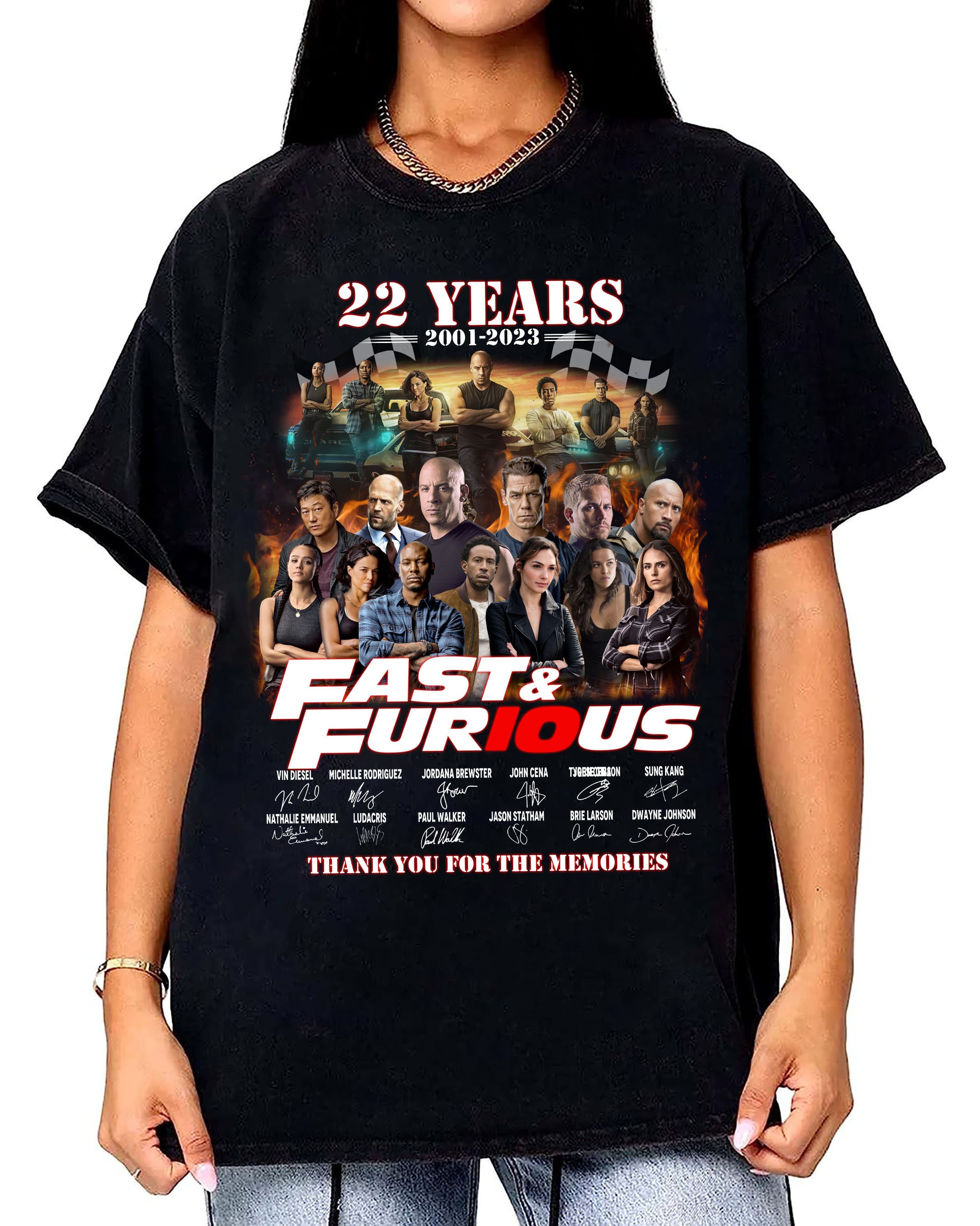 Camiseta Fast And Furious 22 Years Of The Fast X Movie 2001 2023 Fast X ...