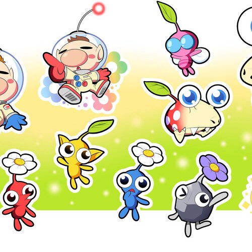 Pikmin Chibi Sticker Set - Etsy Canada