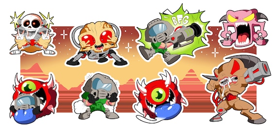 DOOM Chibi Sticker Set | Etsy Canada