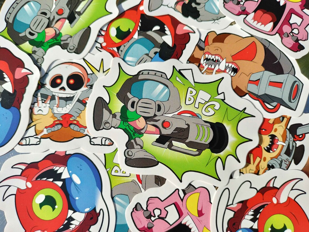DOOM Chibi Sticker Set - Etsy
