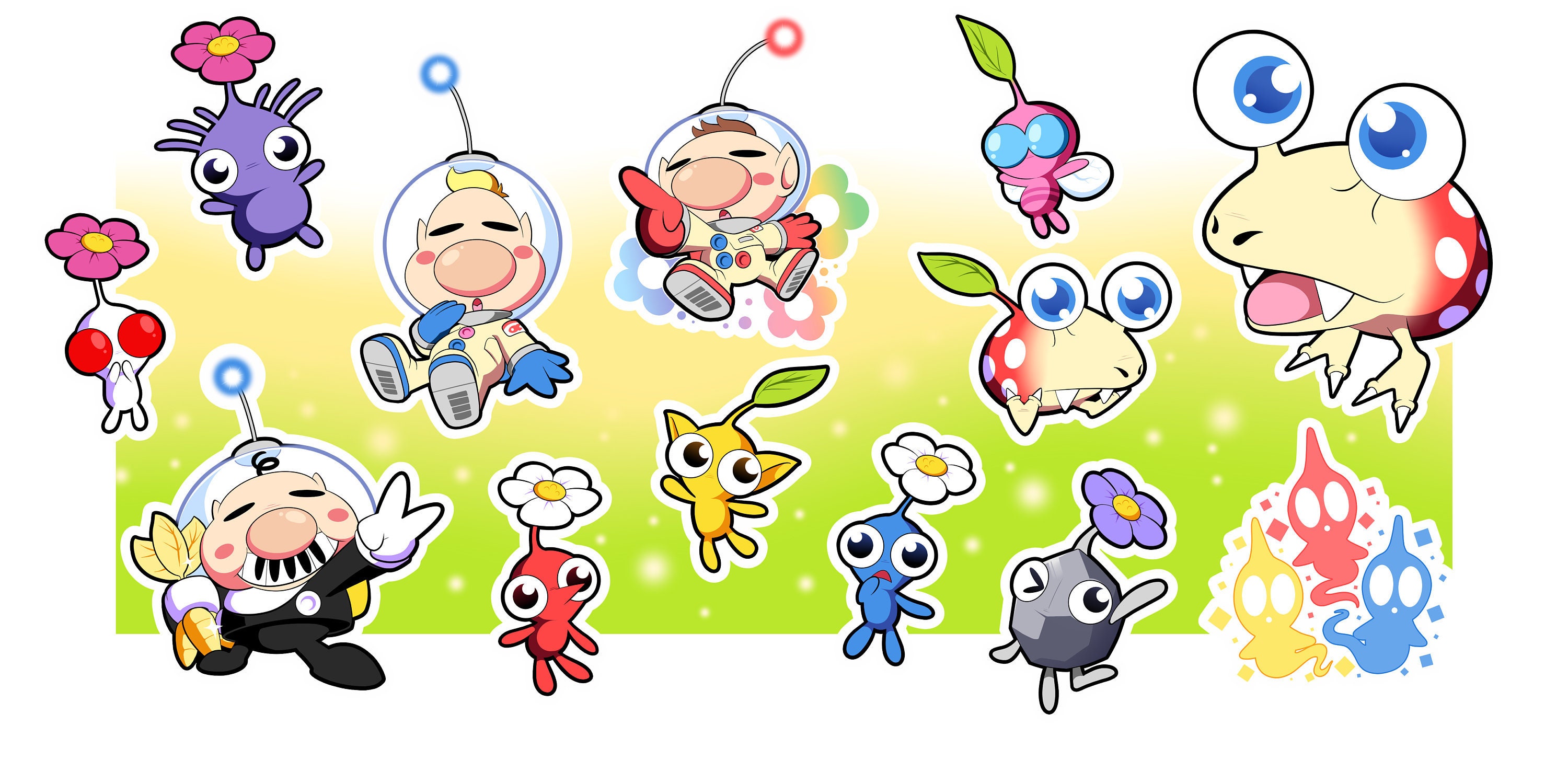 Pikmin Chibi Sticker Set | Etsy