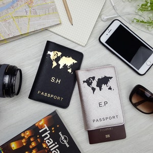 Globe Earth Map Passport Covers, Personalized Passport Cover ...