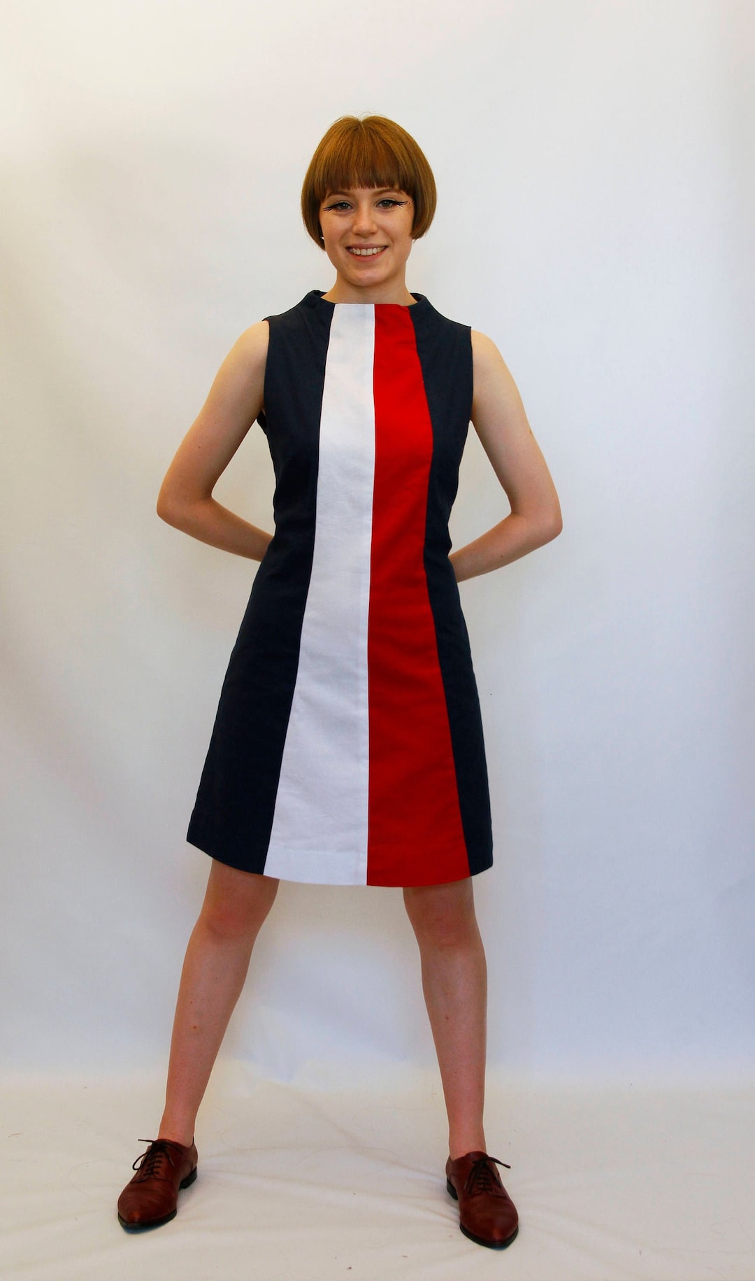 1960's Mod Retro Style Dress, Fully Lined - Etsy