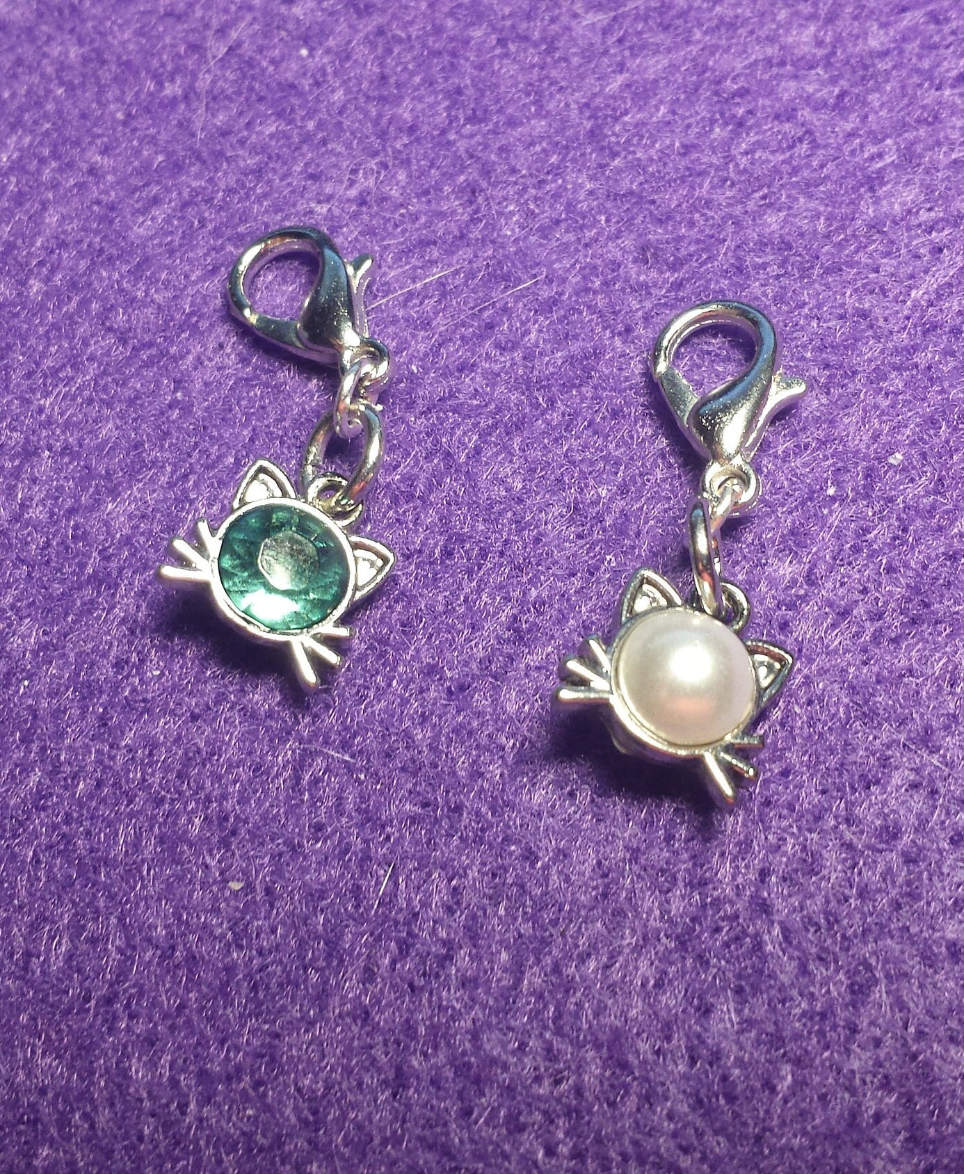 Birthstone Cat Charms - Etsy