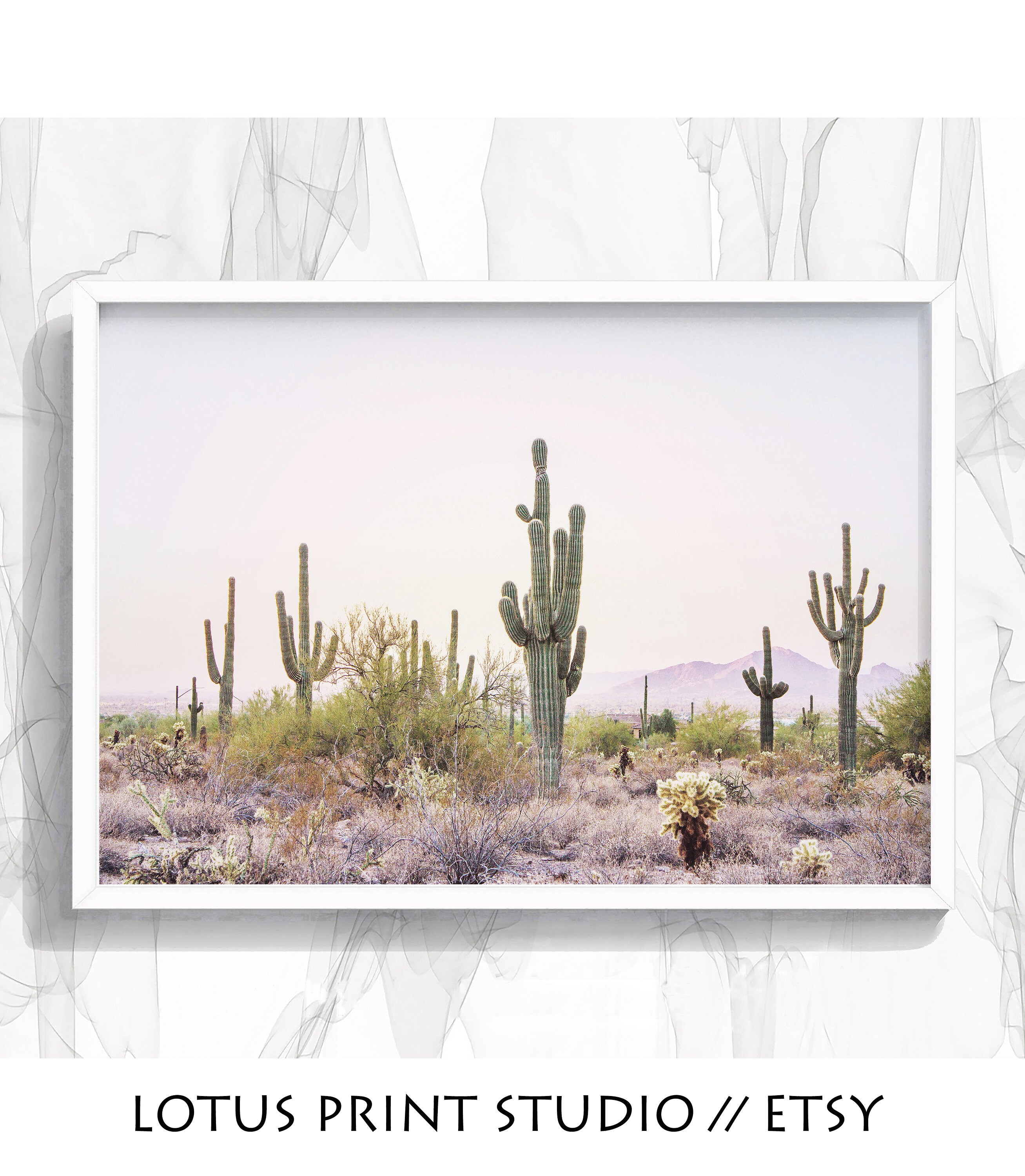 Wall Hangings Home Décor Cactus Flower Photography Tropical Decor Large ...