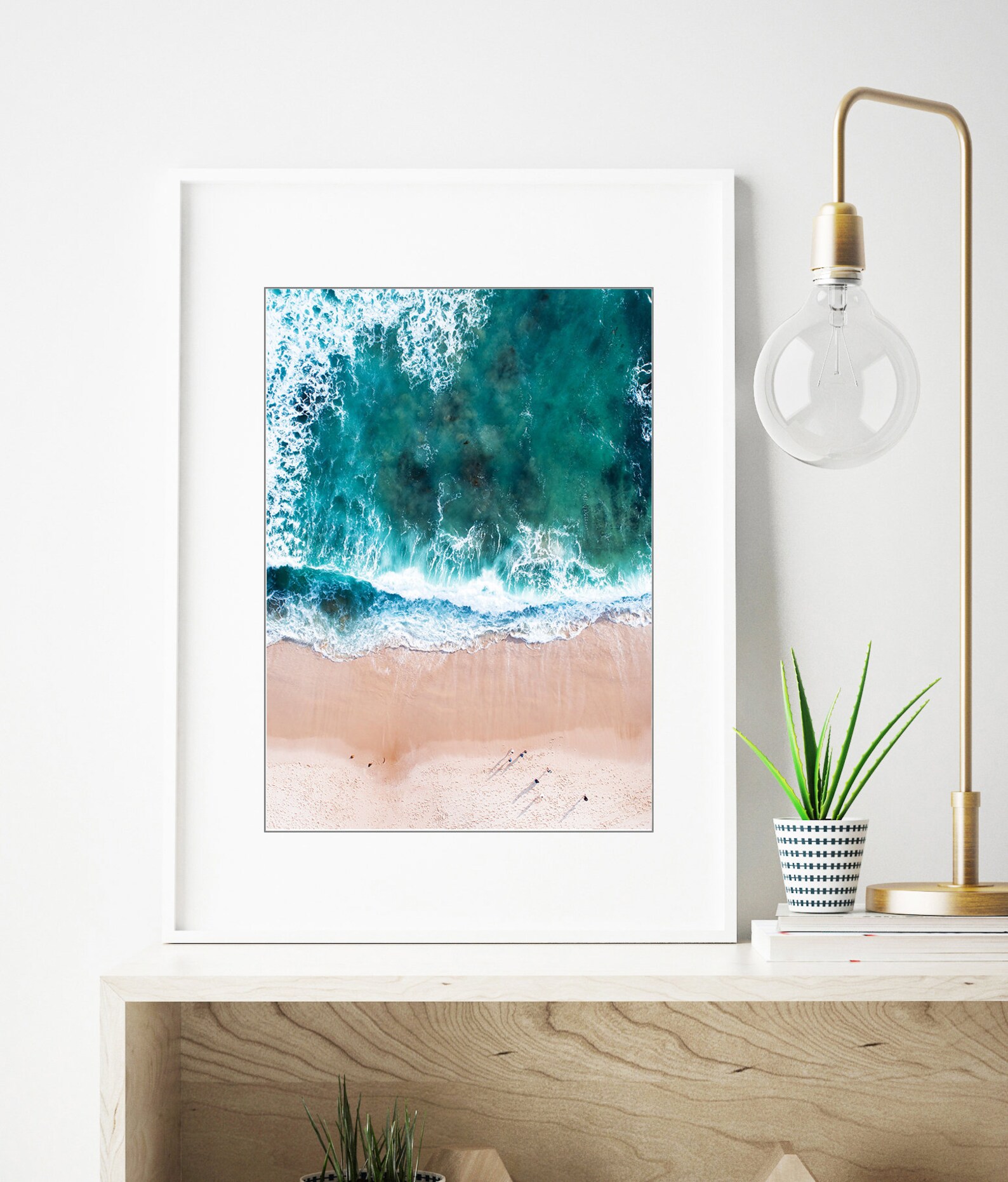 Beach Wall Art Aerial Ocean Print Green Ocean Prints Aerial Etsy